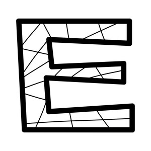 Printable Geometric Alphabet Letters Coloring Pages Wall Decoration ...