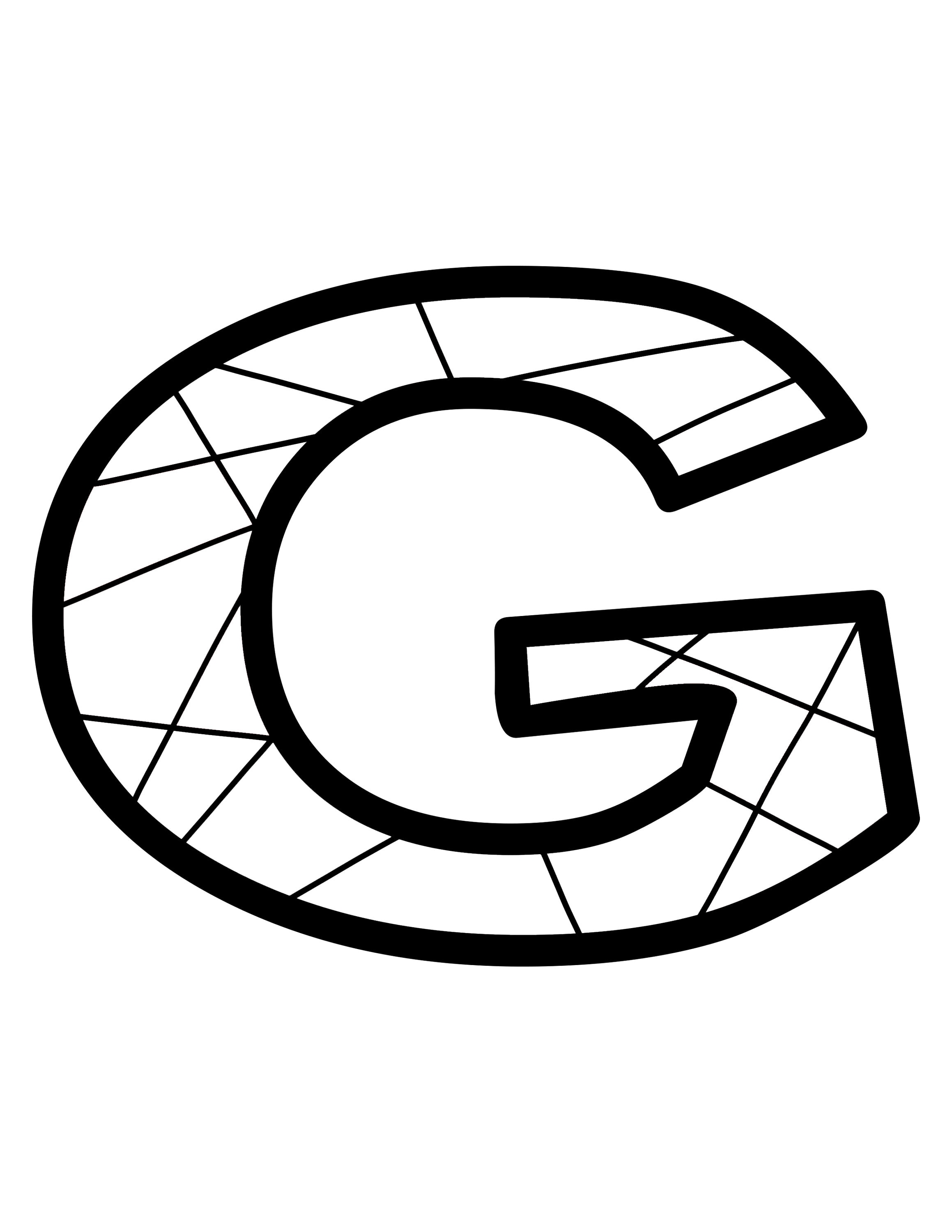 Printable Geometric Alphabet Letters Coloring Pages Wall Decoration ...