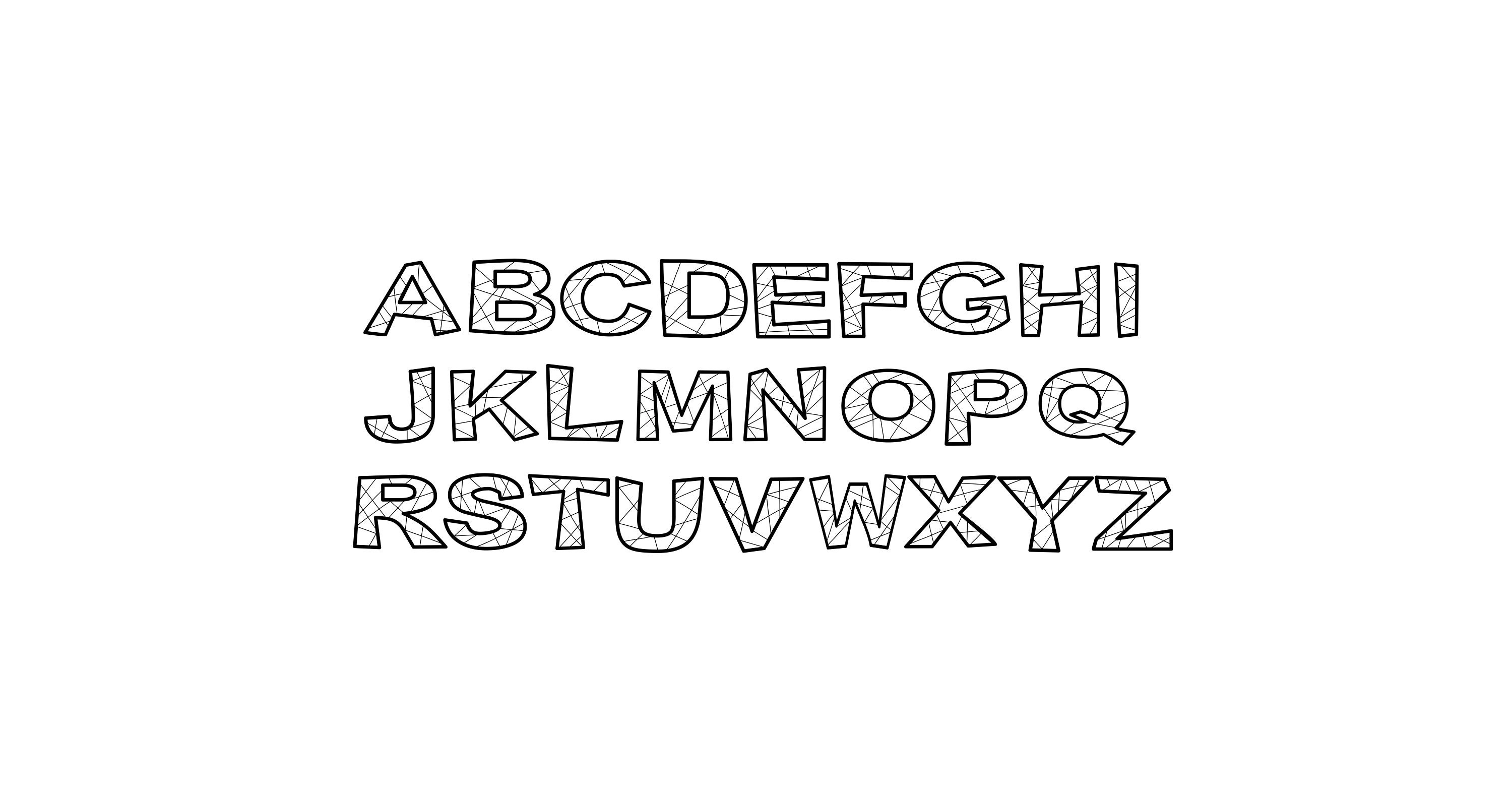 Printable Geometric Alphabet Letters Coloring Pages Wall Decoration ...