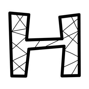 Printable Geometric Alphabet Letters Coloring Pages Wall Decoration ...
