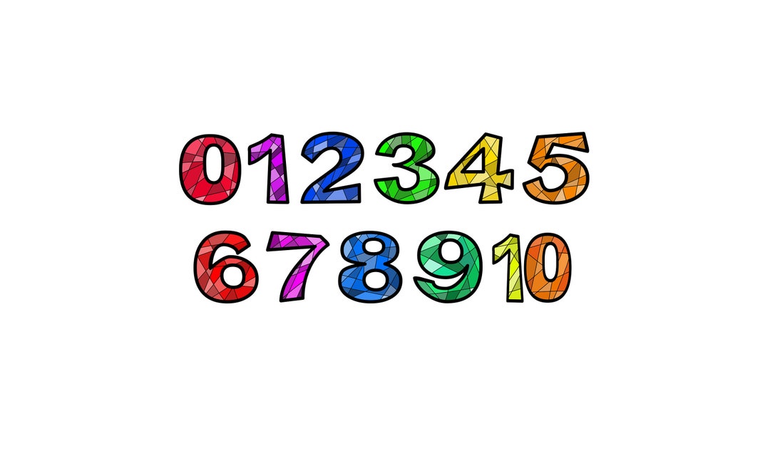 Geometric Number Set Printable Wall Decoration Teacher Resources ...
