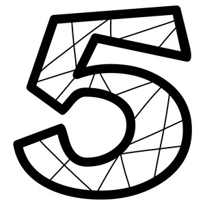 Geometric Number Set Printable Coloring Pages - Wall Decoration Teacher ...