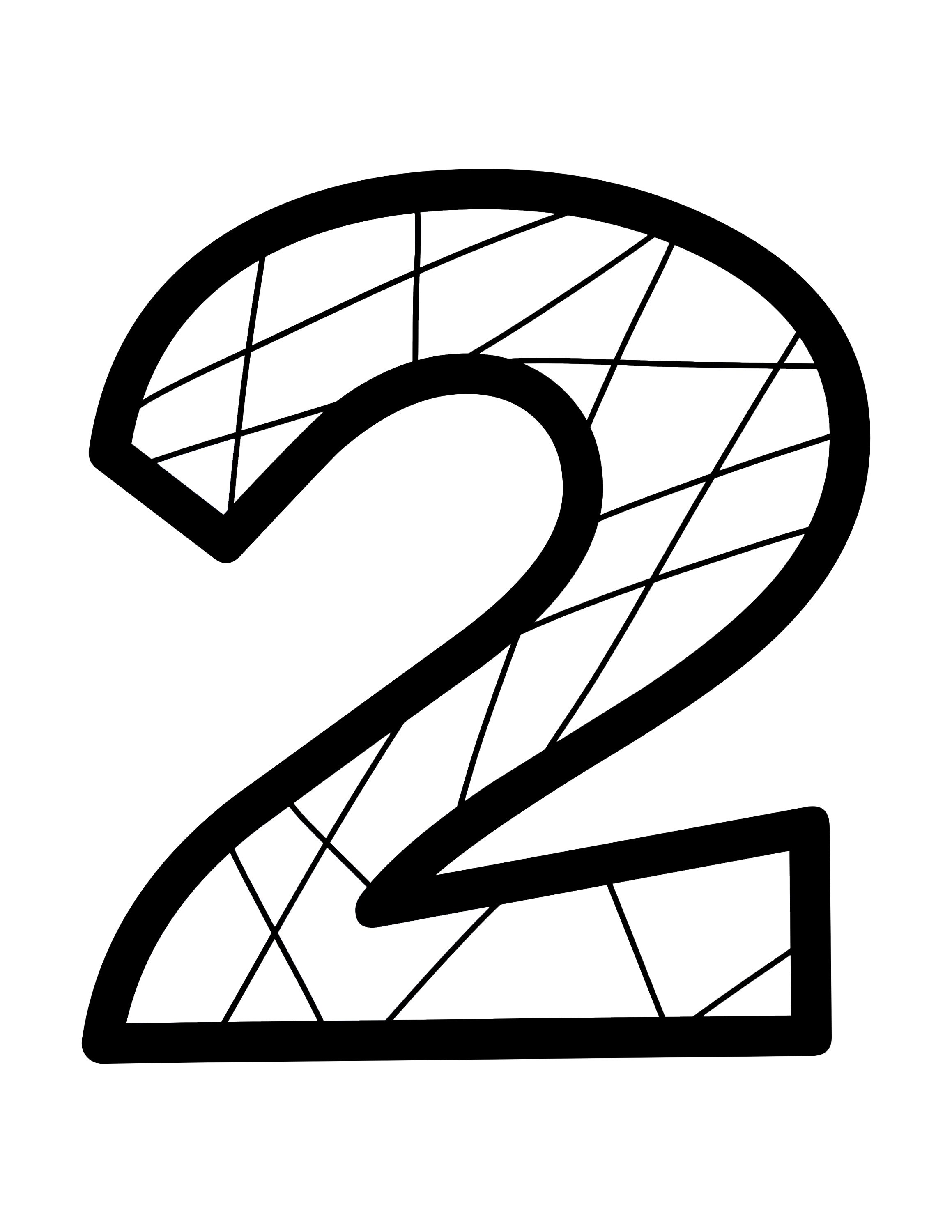 Geometric Number Set Printable Coloring Pages Wall Decoration Teacher ...