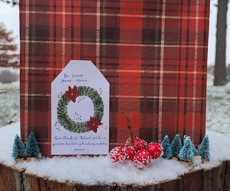 Printable Christmas Bible Verse Scripture Gift Tags - Etsy