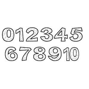 Geometric Number Set Printable Coloring Pages - Wall Decoration Teacher ...