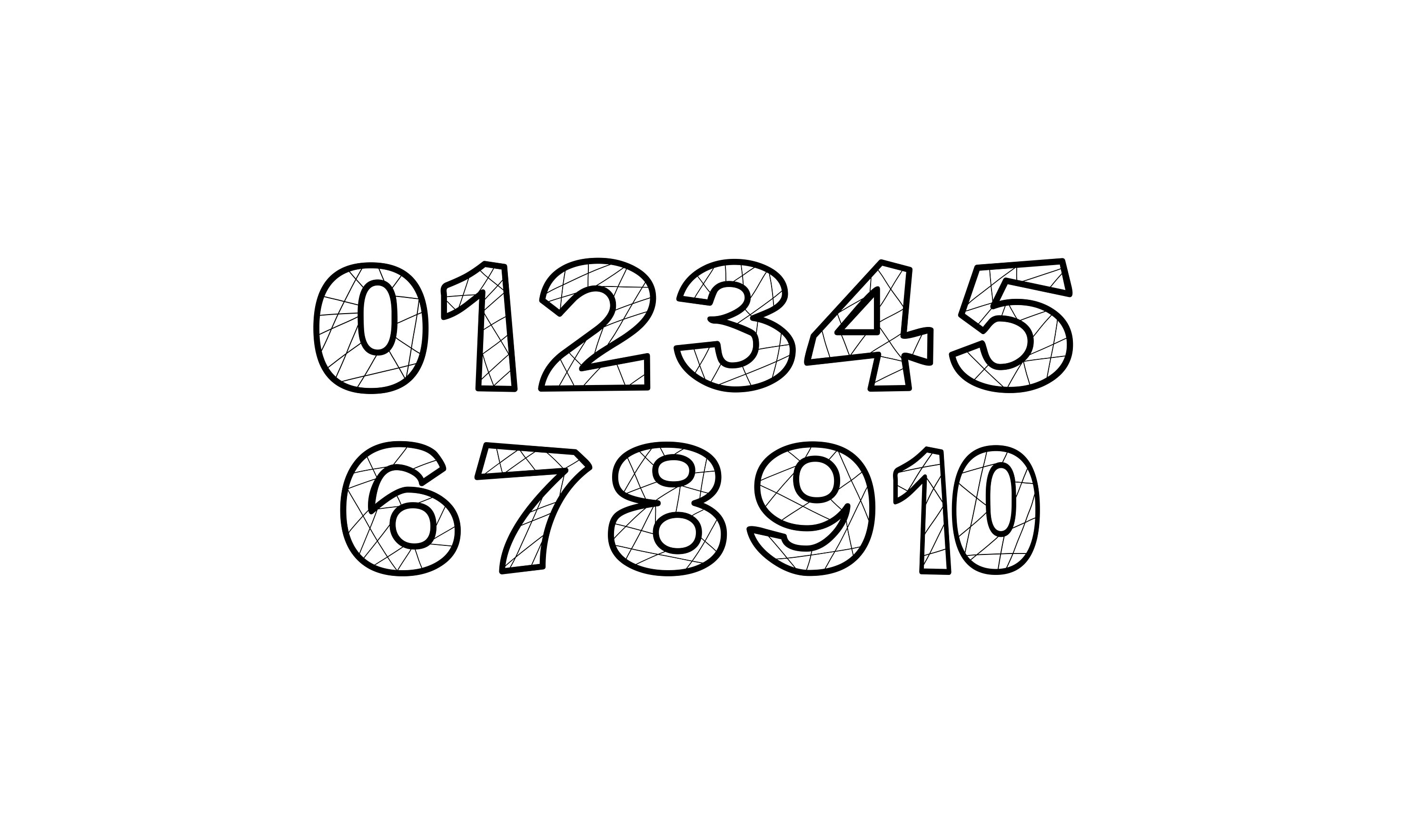 Geometric Number Set Printable Coloring Pages Wall Decoration Teacher ...