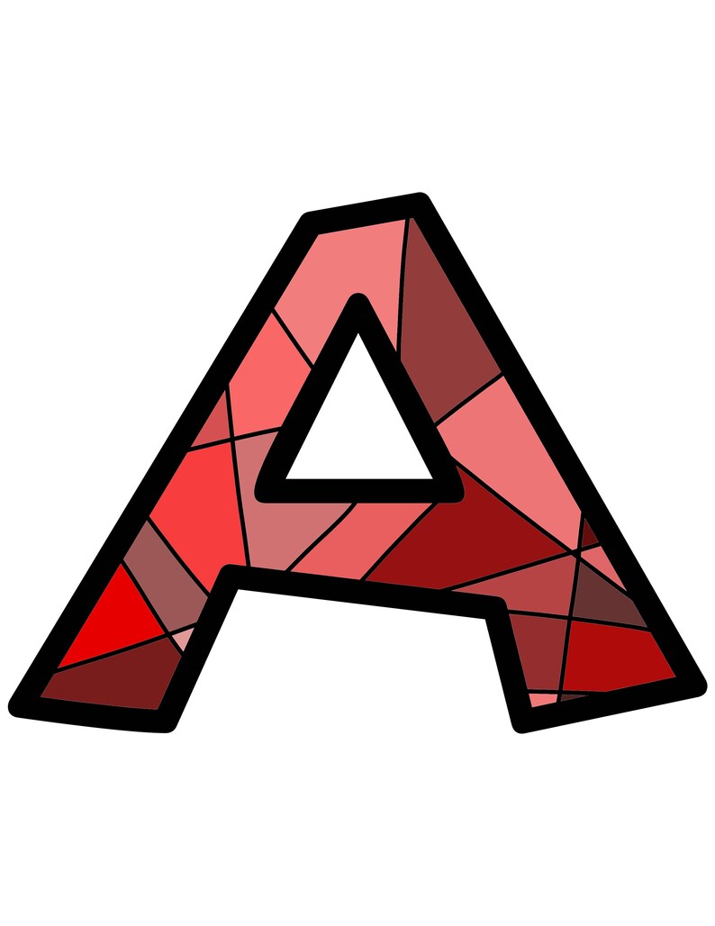 Printable Colorful Geometric Alphabet Letters Wall Decoration Teacher ...