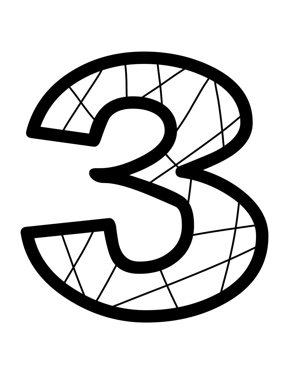 Geometric Number Set Printable Coloring Pages - Wall Decoration Teacher ...