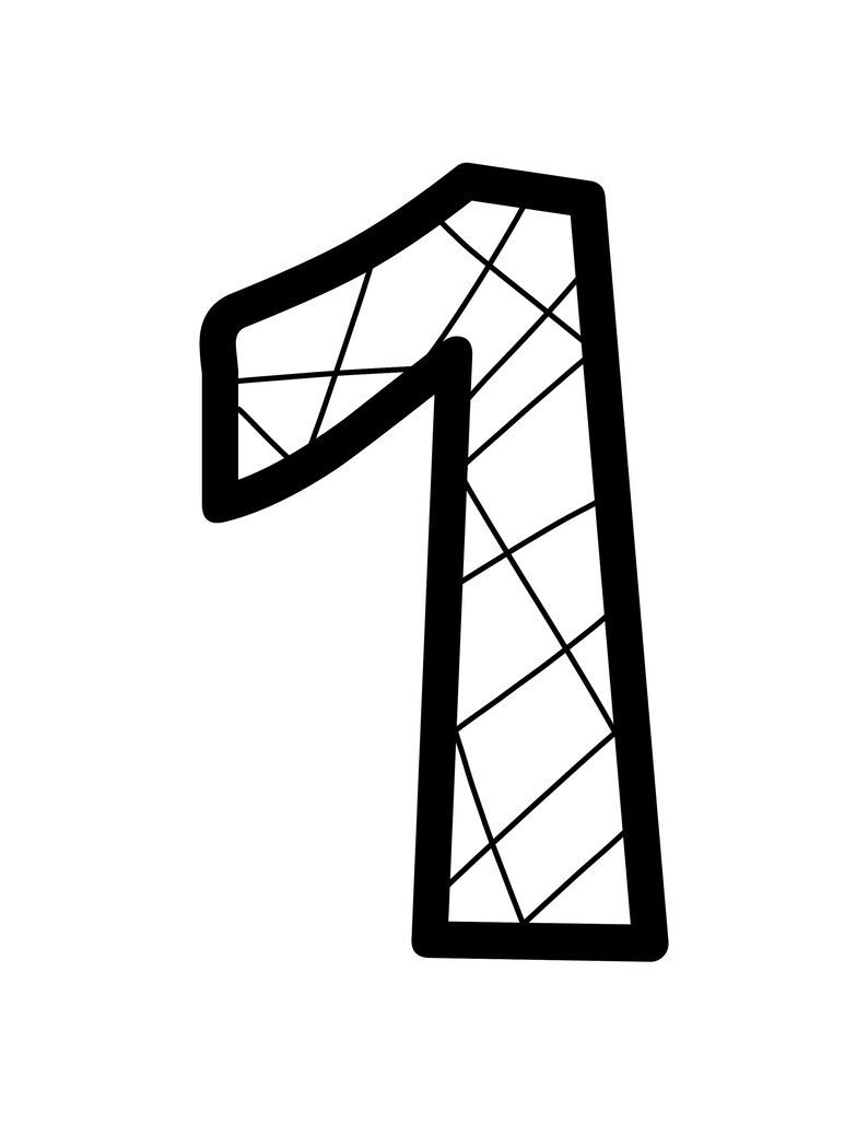 Geometric Number Set Printable Coloring Pages - Wall Decoration Teacher ...