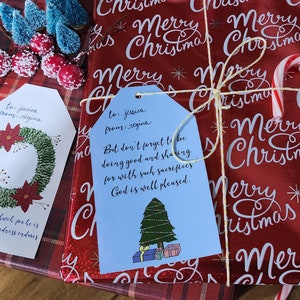 Printable Christmas Bible Verse Scripture Gift Tags - Etsy