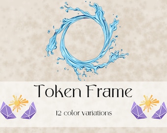 DND Water Token Border, 12 Colors / Foundry / Roll 20 / MTB - Etsy