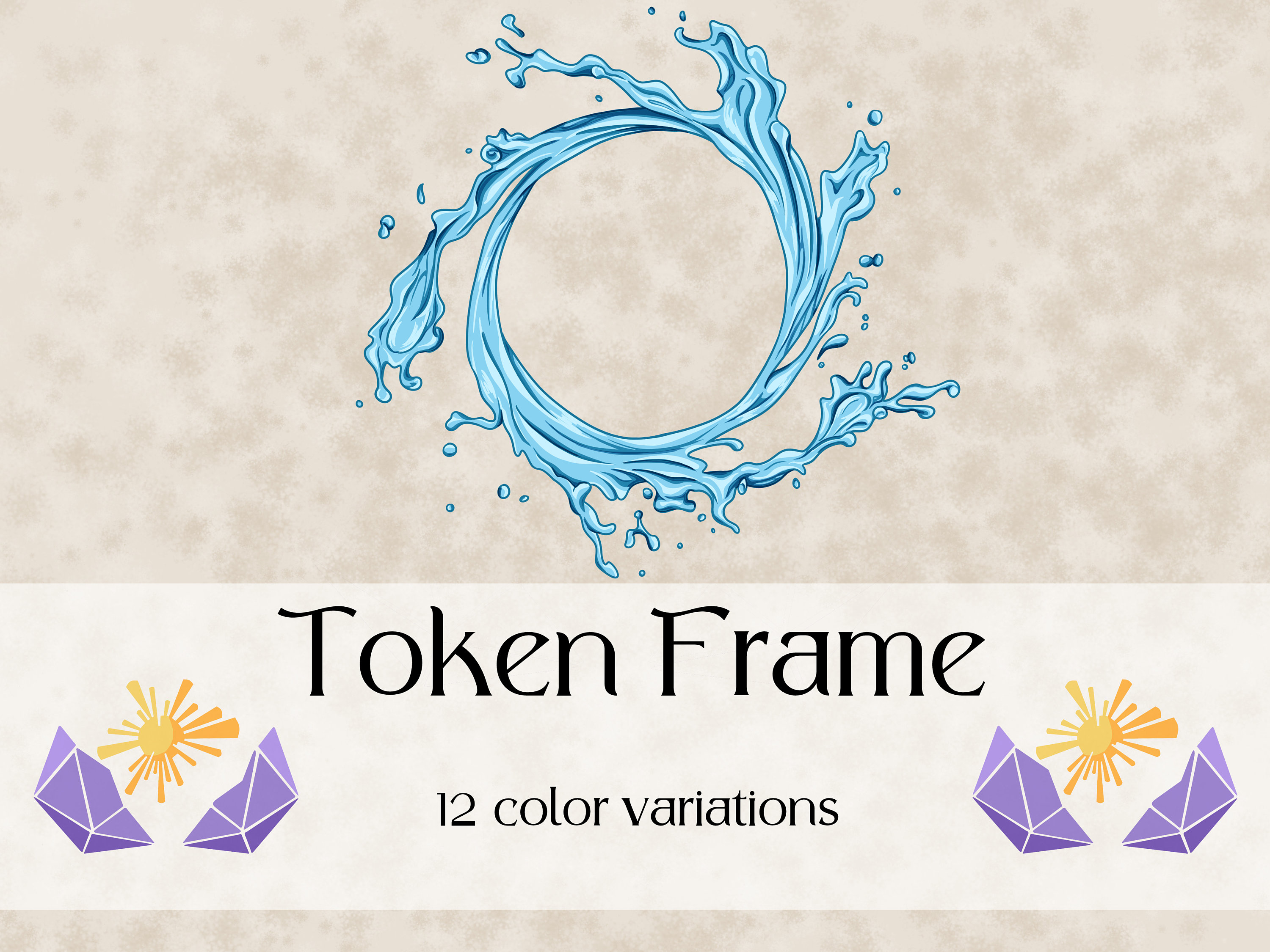 DND Water Token Border, 12 Colors / Foundry / Roll 20 / MTB - Etsy