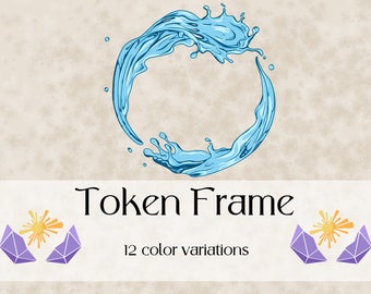 DND Water Token Border, 12 Colors / Foundry / Roll 20 / MTB - Etsy