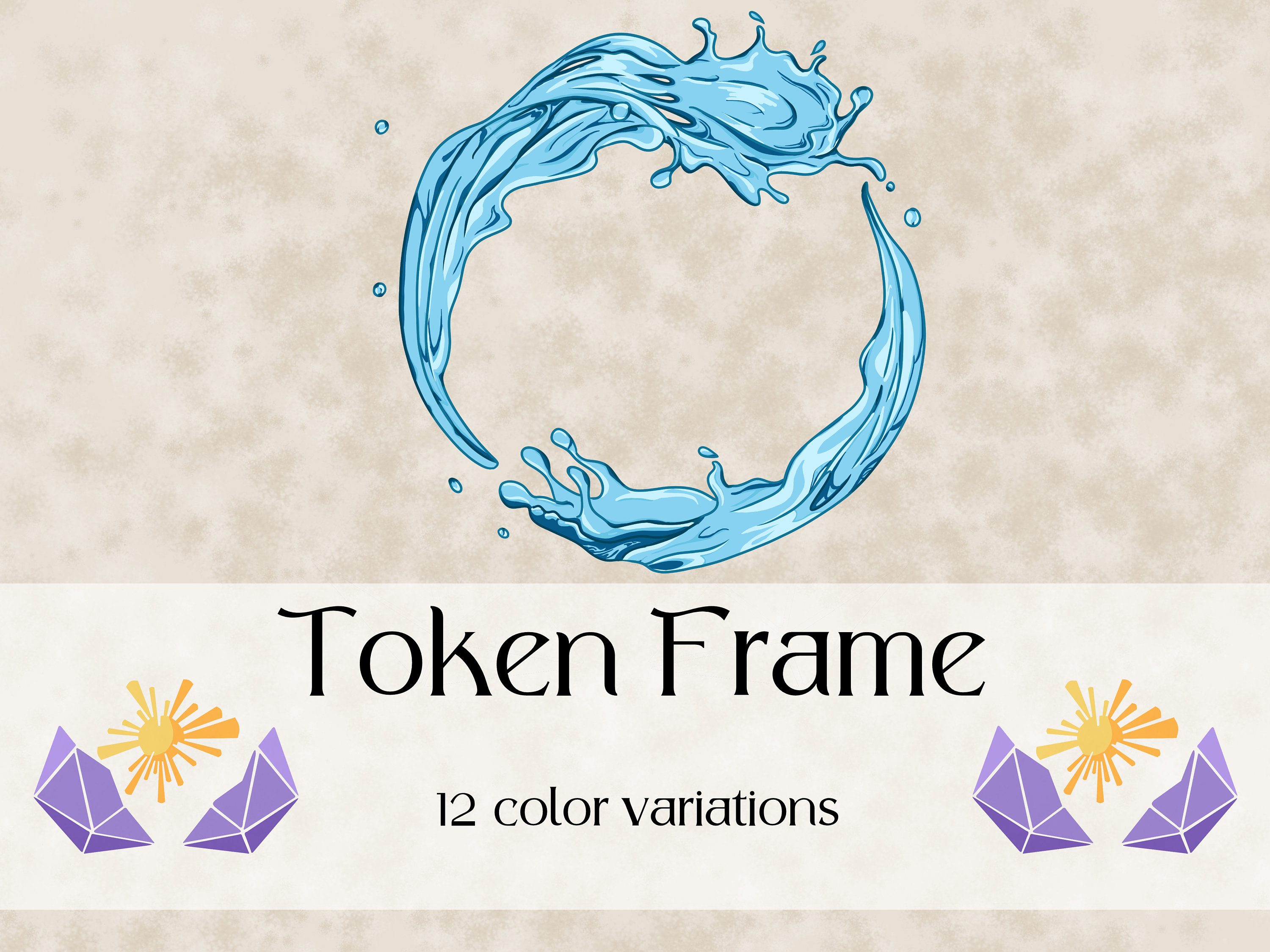 DND Water Token Border, 12 Colors / Foundry / Roll 20 / MTB - Etsy