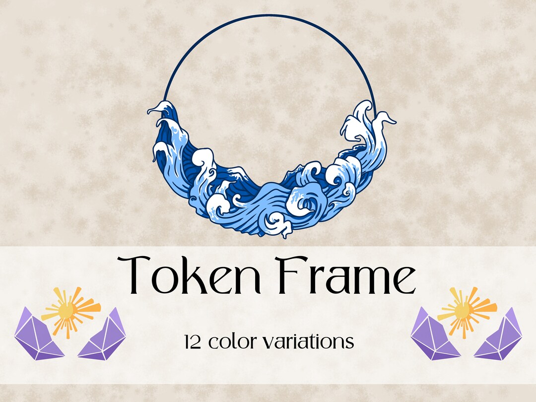 DND Water Token Border, 12 Colors / Foundry / Roll 20 / MTB - Etsy