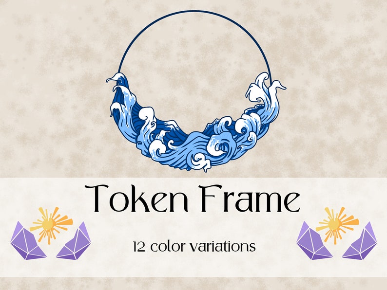 DND Water Token Border, 12 Colors / Foundry / Roll 20 / MTB - Etsy