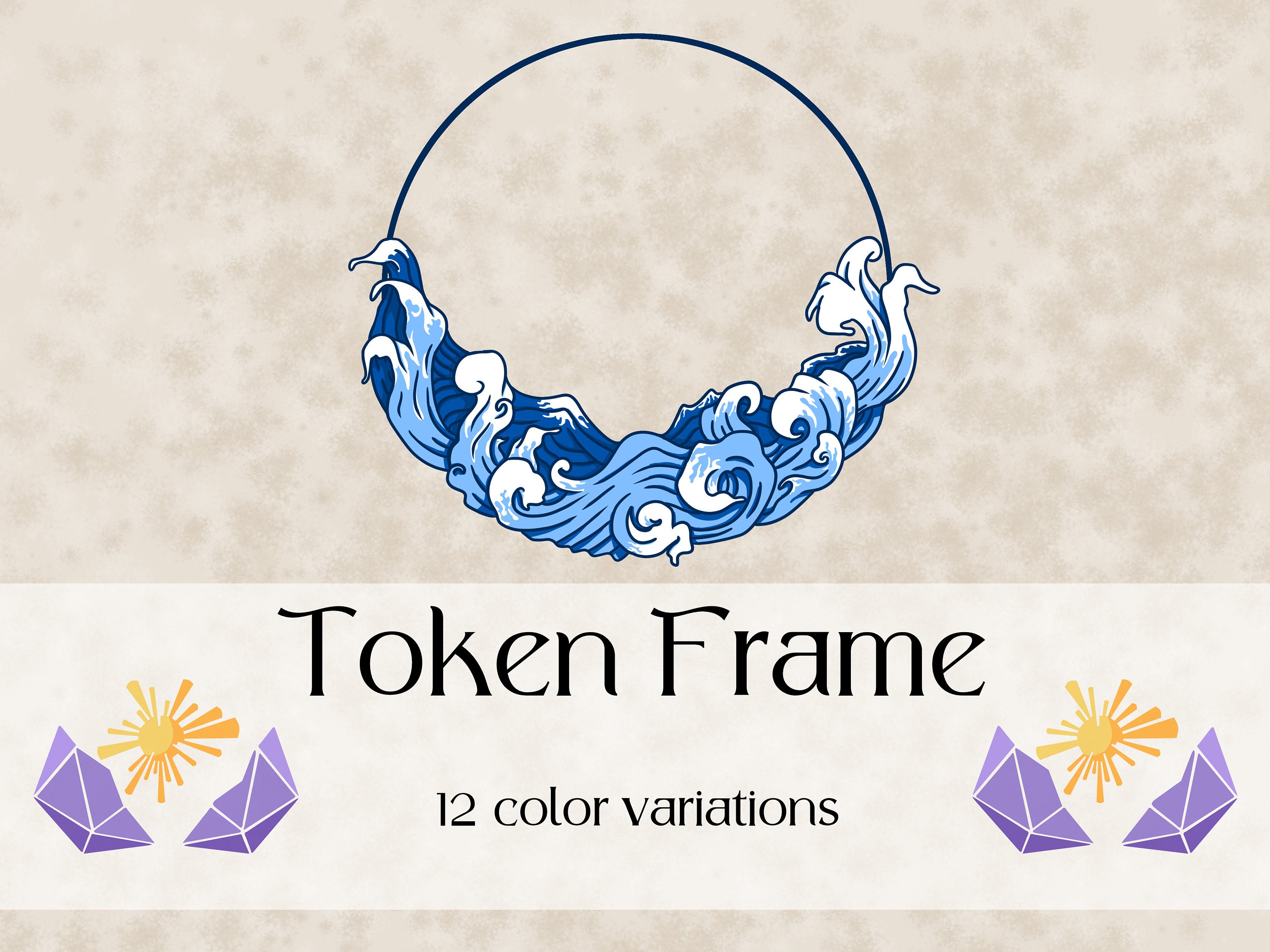 DND Water Token Border, 12 Colors / Foundry / Roll 20 / MTB - Etsy