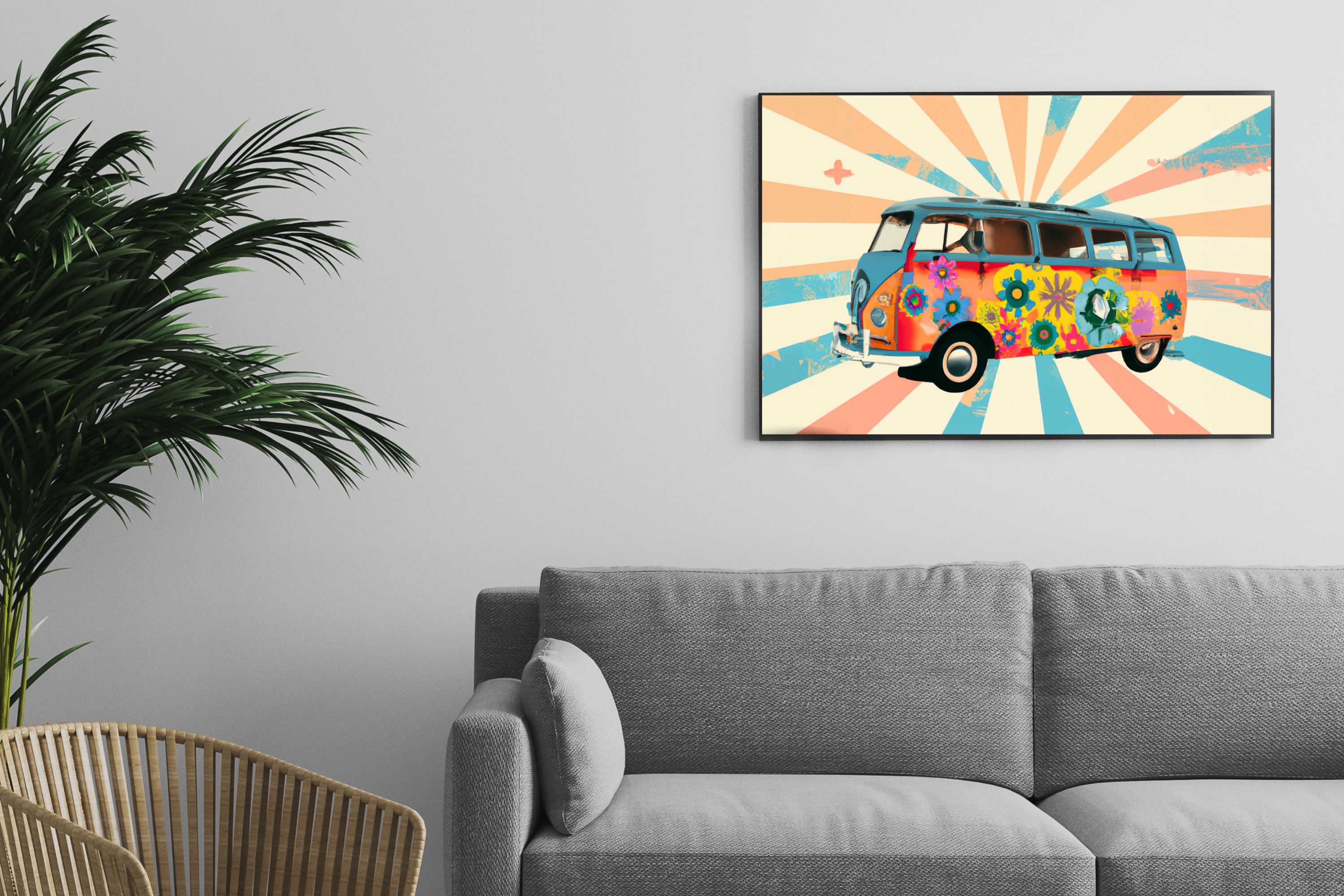 VW Bus Decor, Vw Bus, Volkswagen, Vw Decor Bus, VW Bus Print, Hippie ...