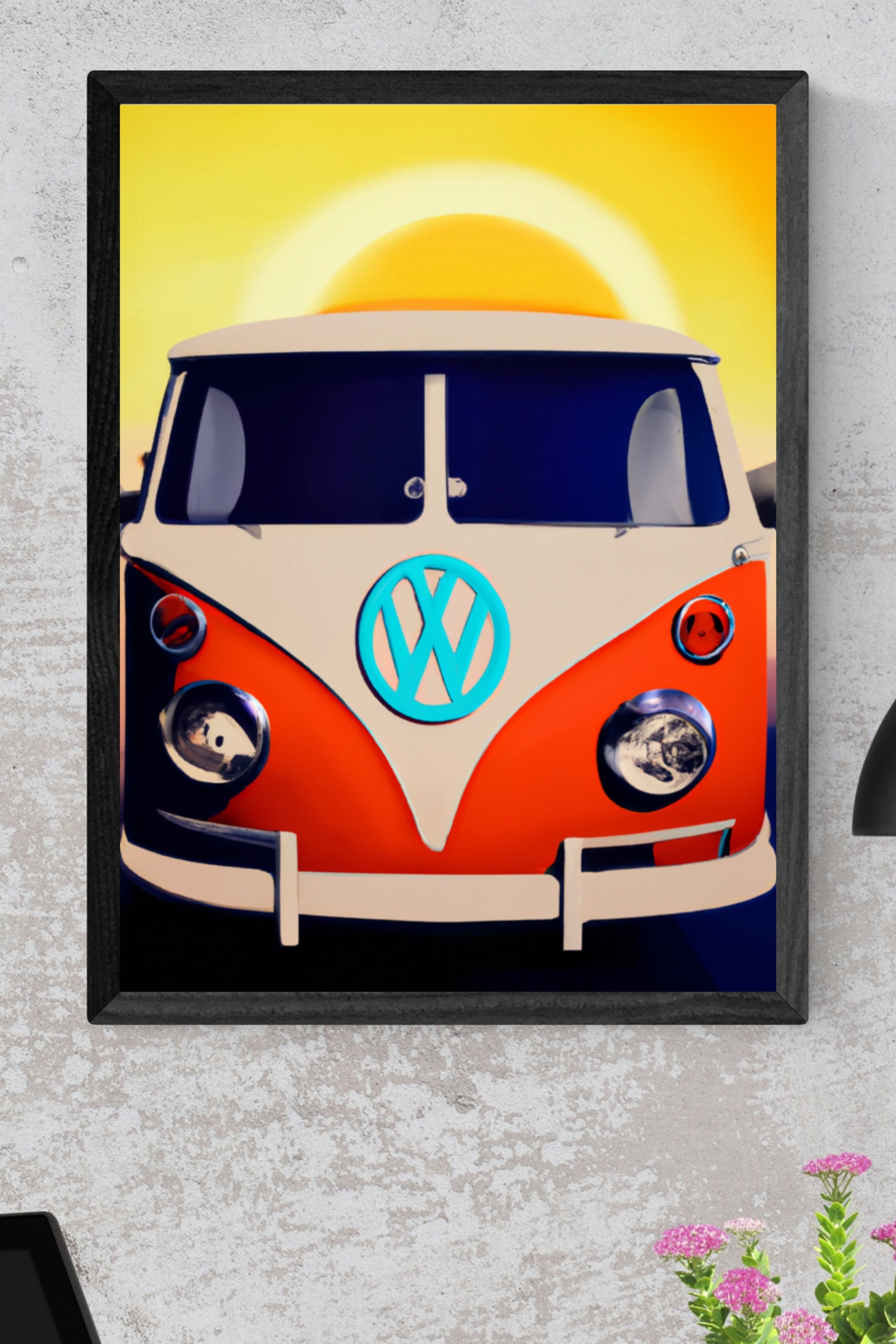 VW Bus Decor, Vw Bus, Volkswagen, Vw Decor Bus, VW Bus Print, Hippie ...