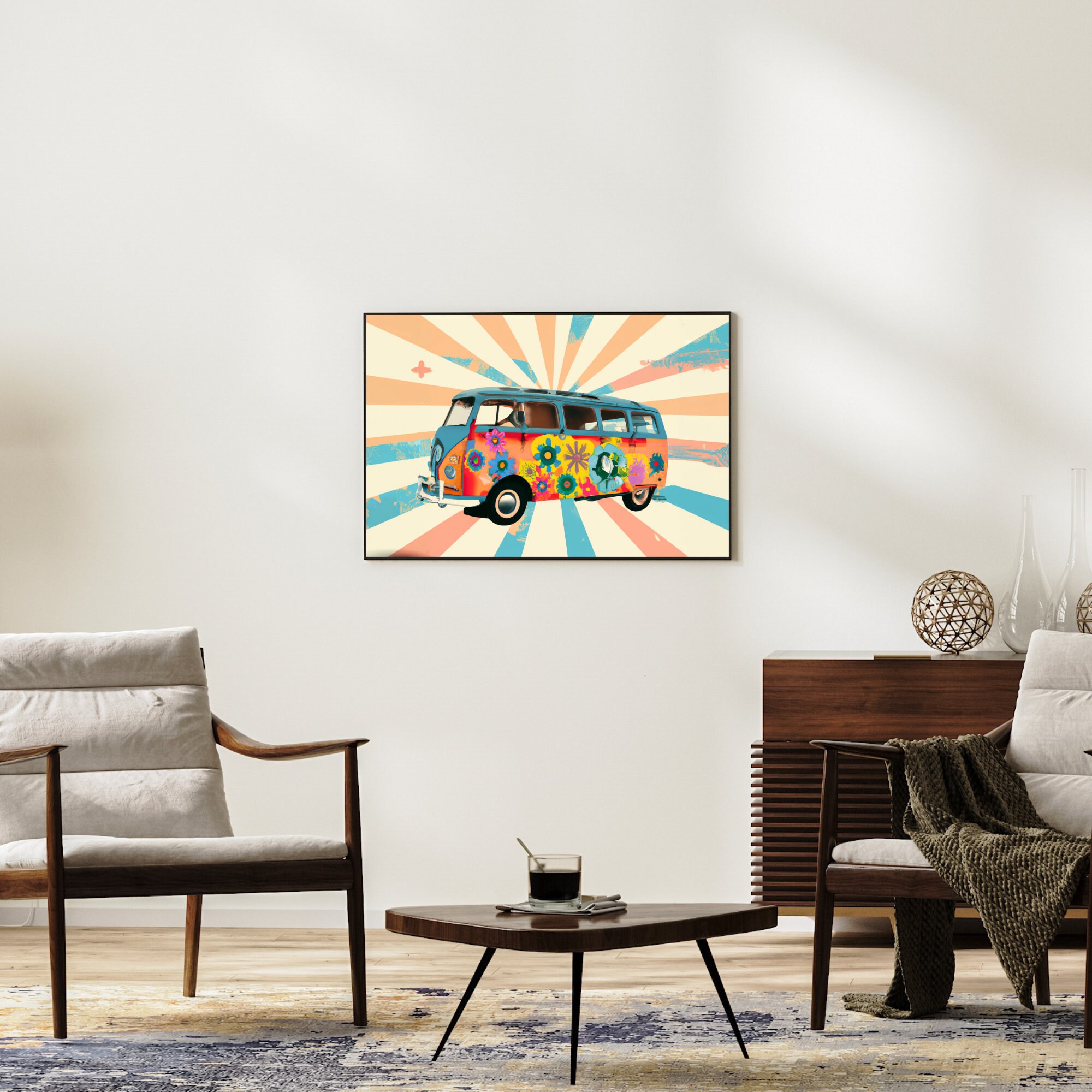 VW Bus Decor, Vw Bus, Volkswagen, Vw Decor Bus, VW Bus Print, Hippie ...