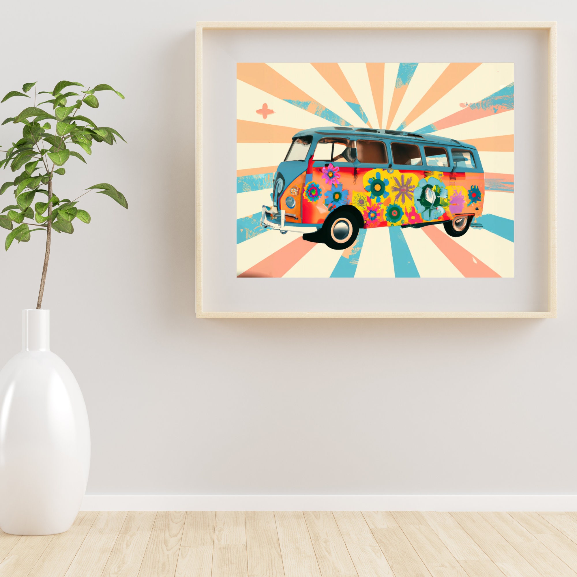 VW Bus Decor, Vw Bus, Volkswagen, Vw Decor Bus, VW Bus Print, Hippie ...