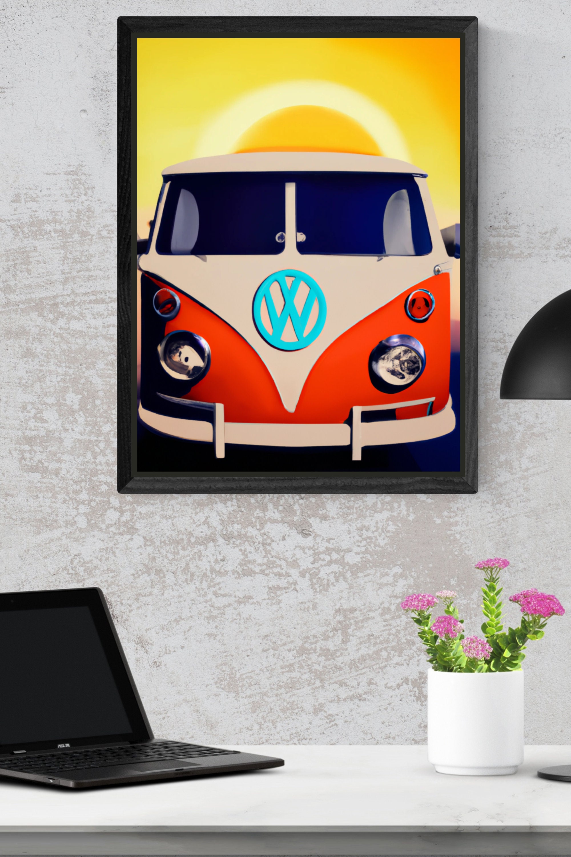 VW Bus Decor, Vw Bus, Volkswagen, Vw Decor Bus, VW Bus Print, Hippie ...