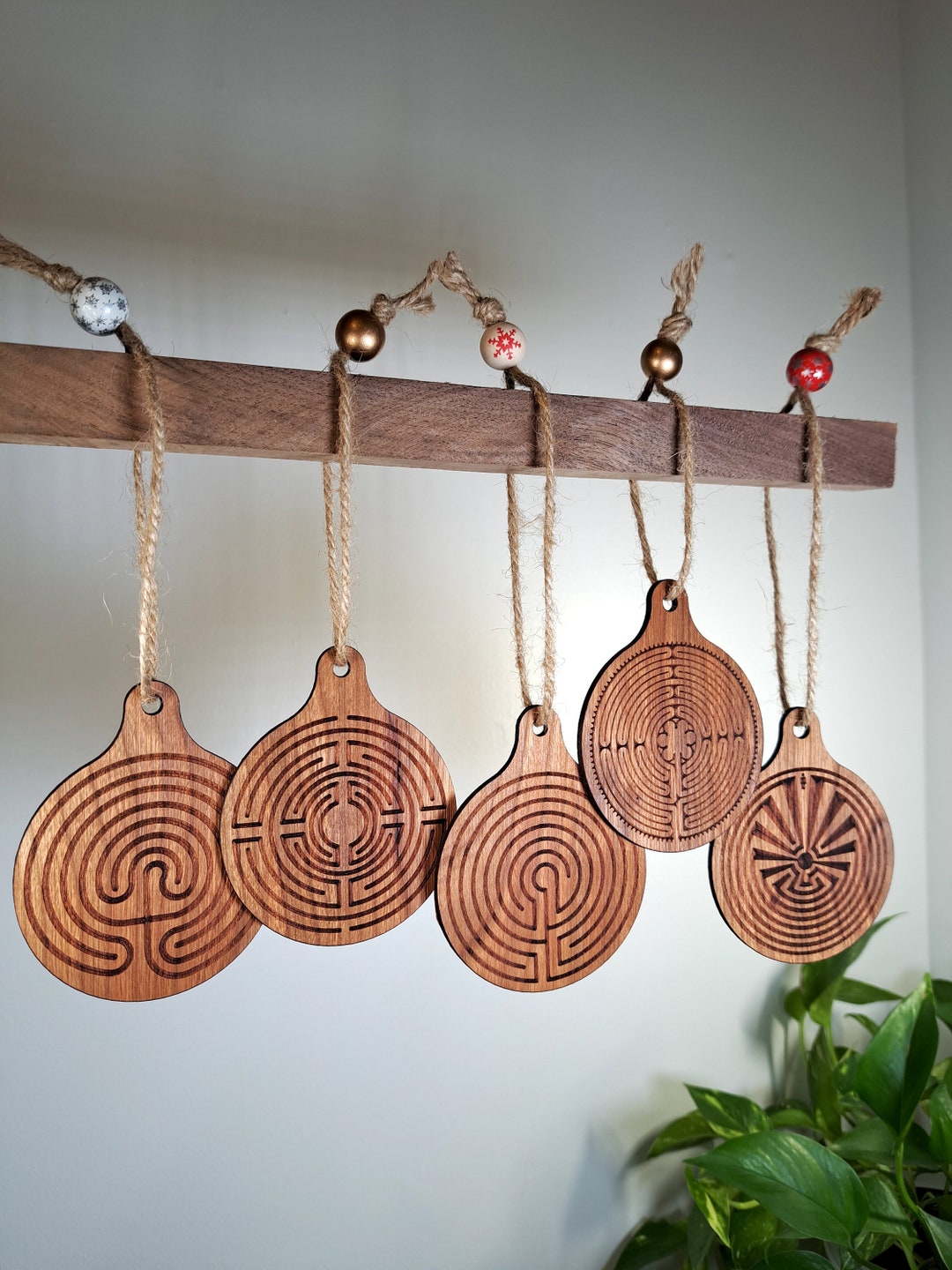 5-pack, Labyrinths Variety Pack, Wooden Tree Ornaments, Man in the Maze ...