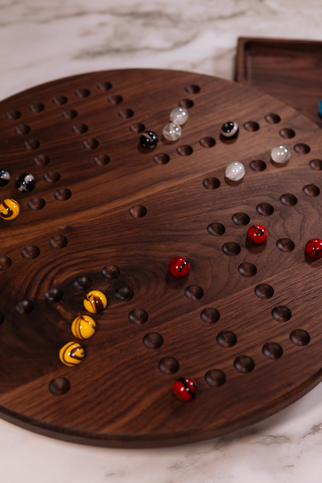 Walnut Wahoo Game Board, Hand-selected Hardwood, 15-inch Diameter Board ...