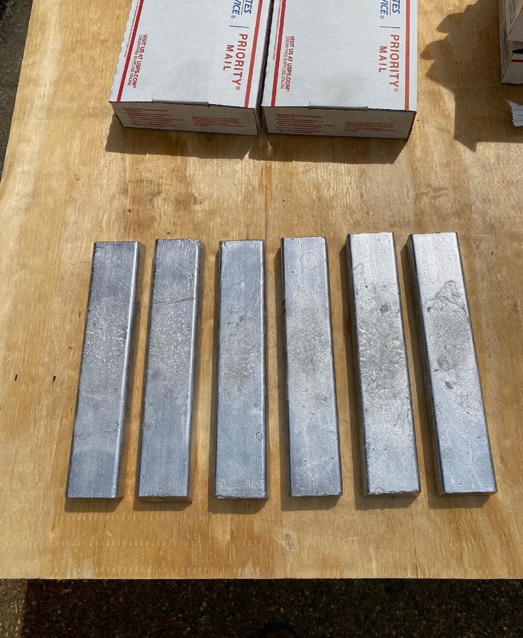 Prox 24-25 Lbs Lead Ingots, 6 Ingots Totaling Between 23.2 and 25.75 ...