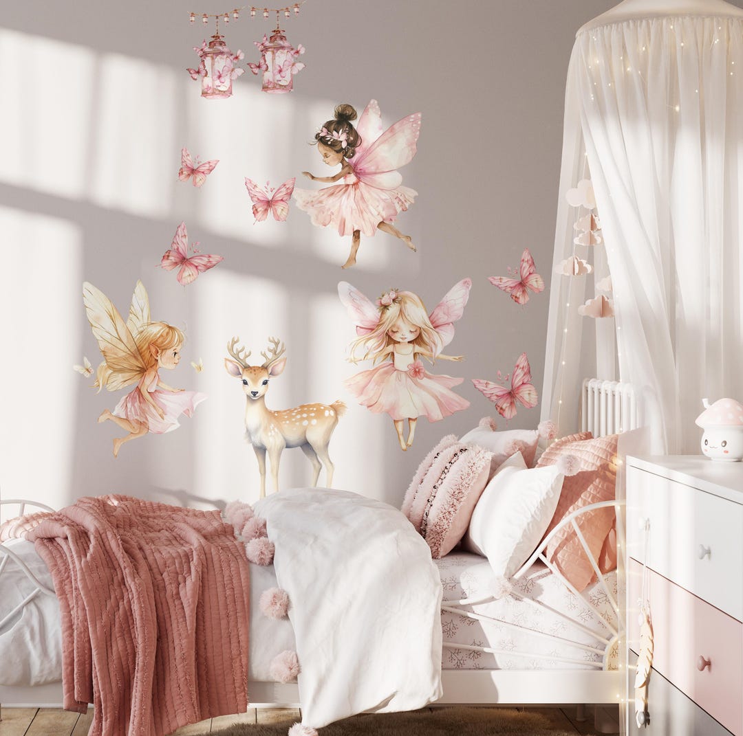 Fairy Wall Stickers, Fairy Wall Decals, Girls Room Decor, Fairy Wall ...