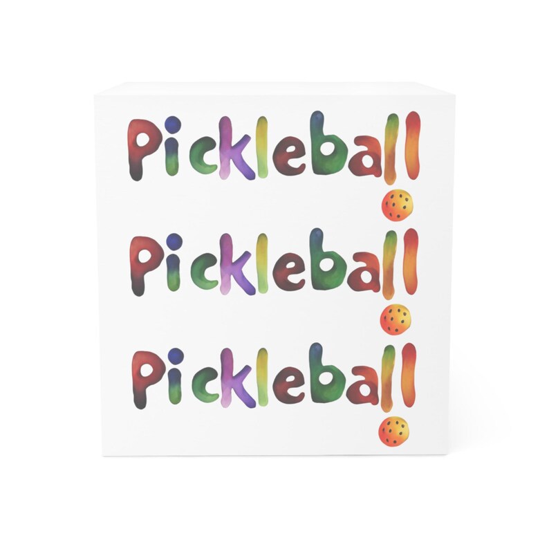 Pickleball Note Cube, Post It Note Cube, Pickleball Gift, Stationery ...