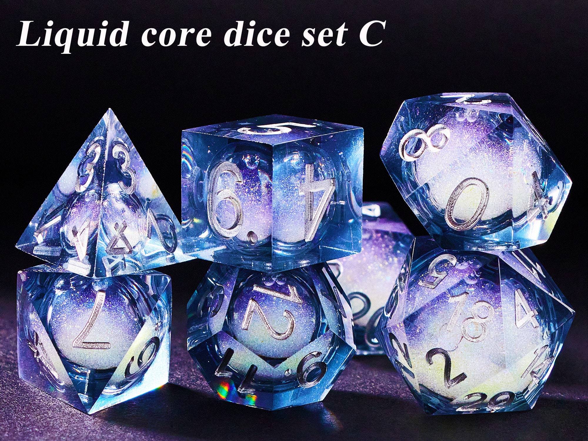 Galaxy Liquid Core Dnd Dice Set for Role Playing Games , Liquid Core ...