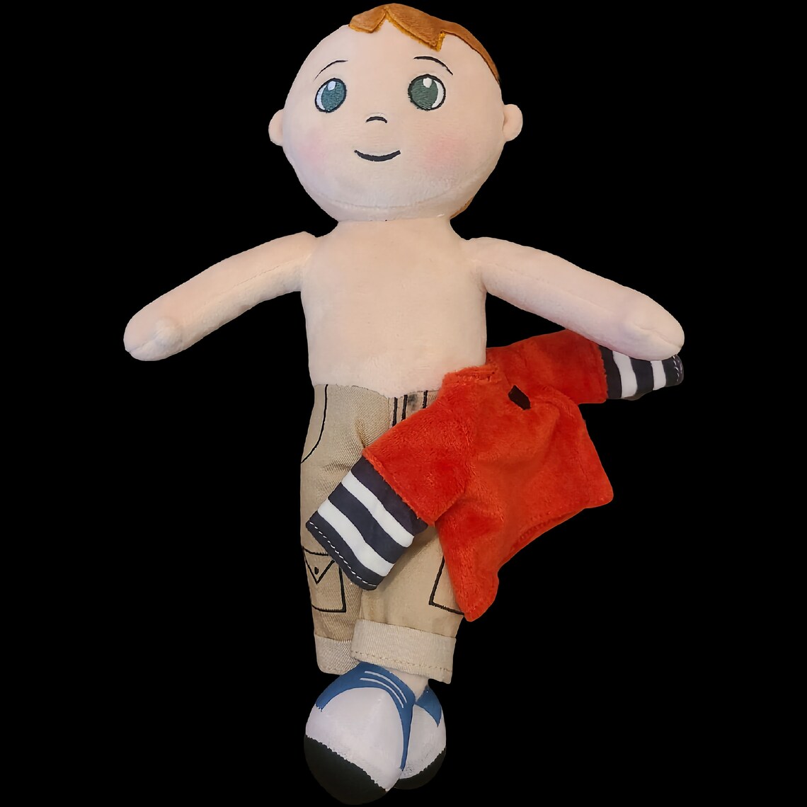 Personalized Tan 14in Baby Boy Soft Rag Plush Doll Toy With - Etsy