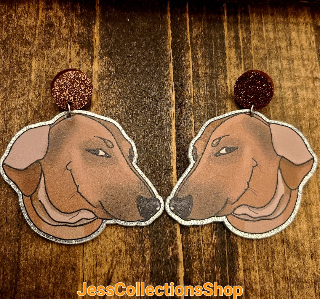 BOMBASTIC Side Eye Funny Meme Dog Fashion Dangle Glitter Acrylic ...