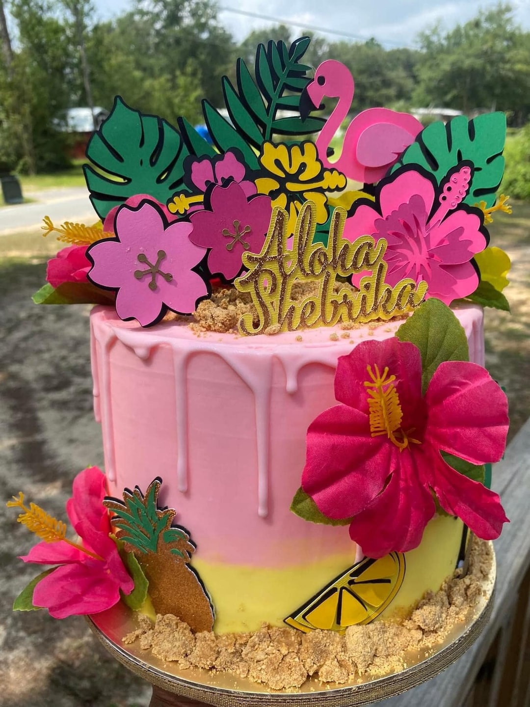 Aloha! Hawaiian Cake Topper - Etsy