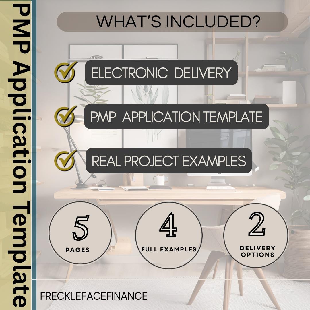 PMP Application Template With Examples for Project Descriptions - Etsy