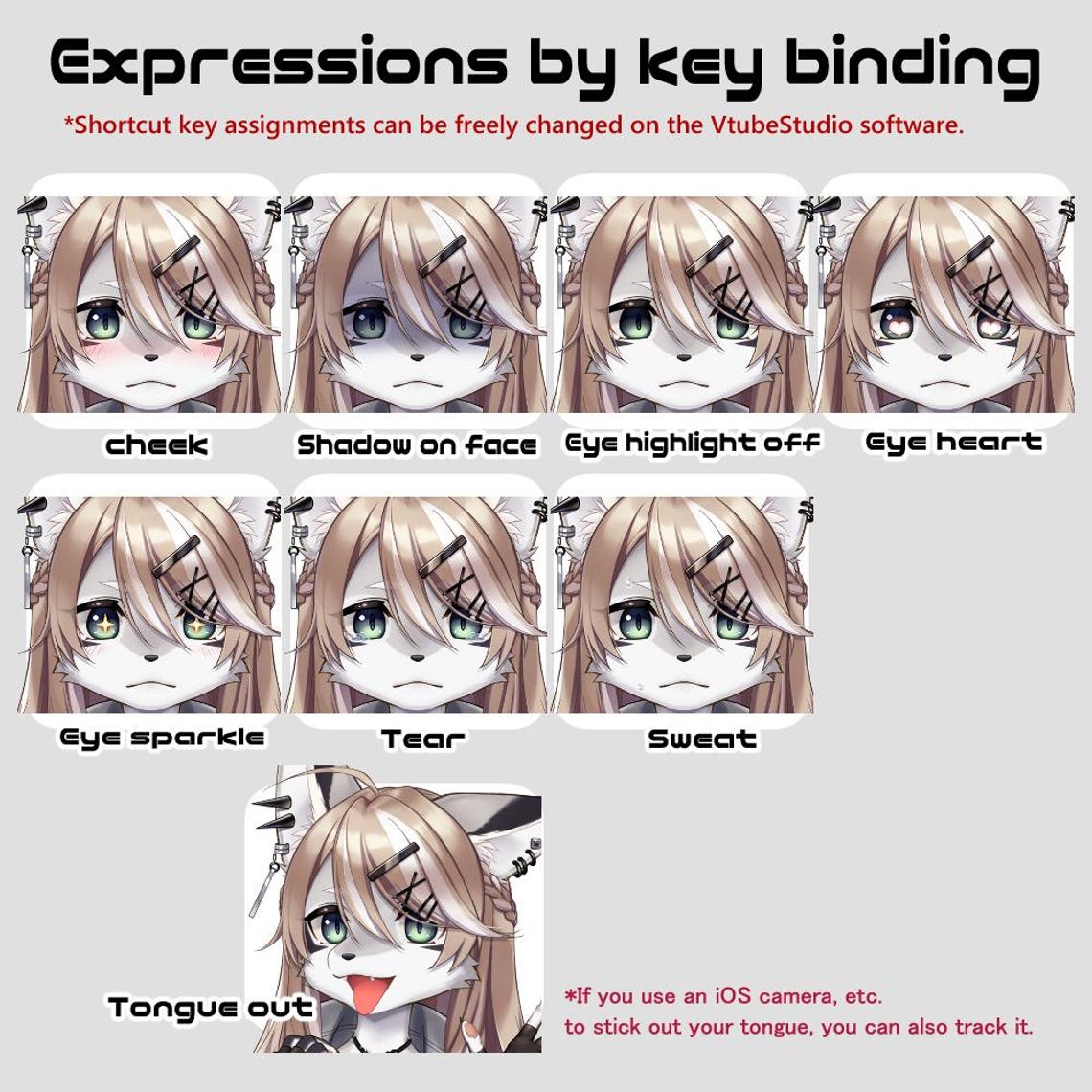 Furry Girl Full Body Vtuber Model | Choose and Combine Colors | Vtube ...