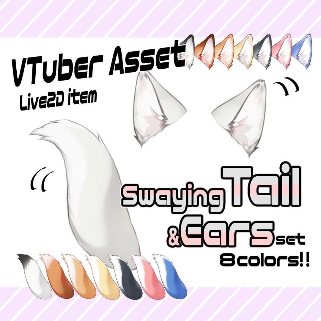 Swaying Tail & Ears Set | Vtuber Asset | Live2d Item - Etsy