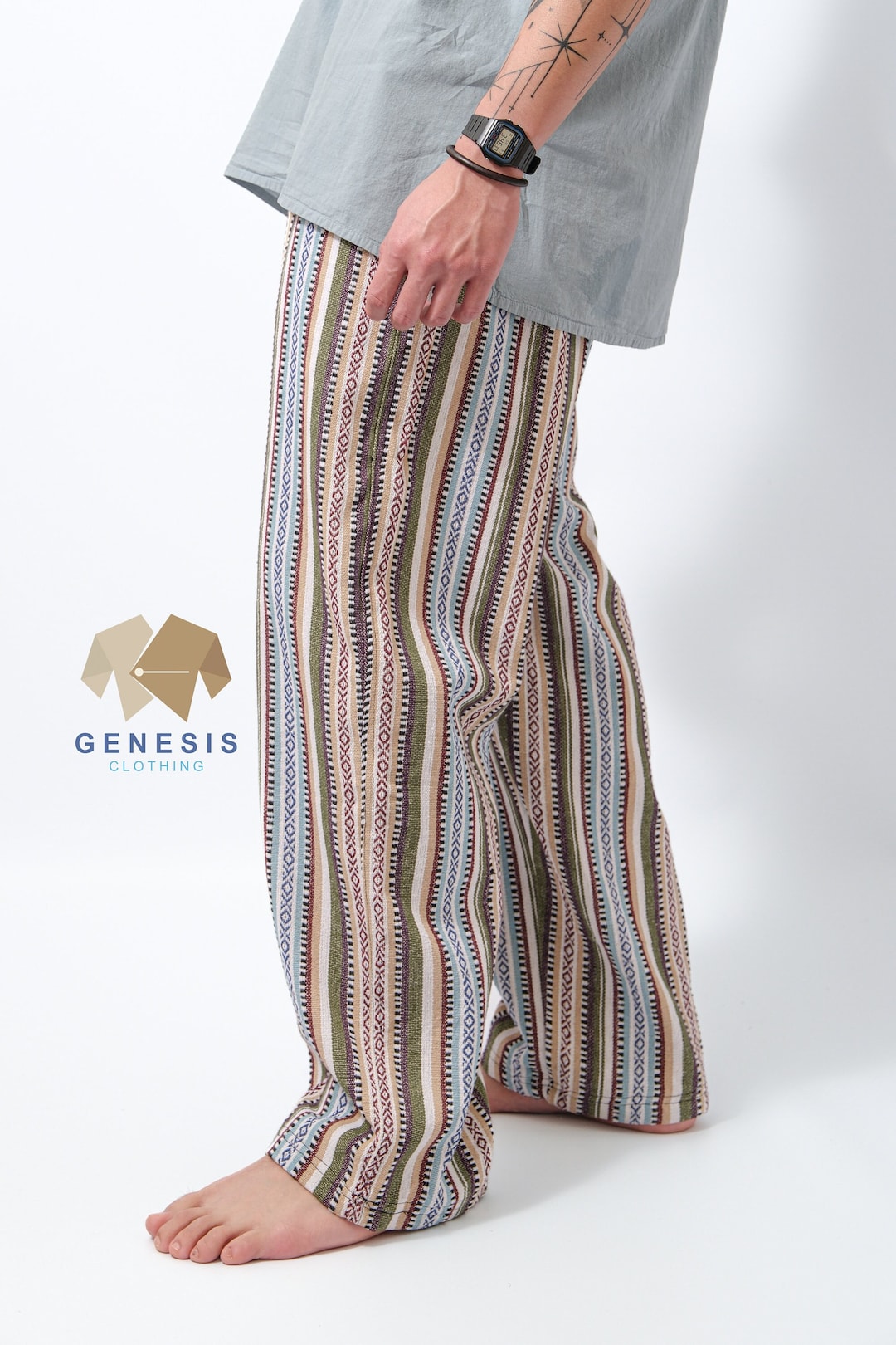 GENESIS Nepalese Gheri Hippie Trousers - Boho Gypsy Yoga Harem Festival ...