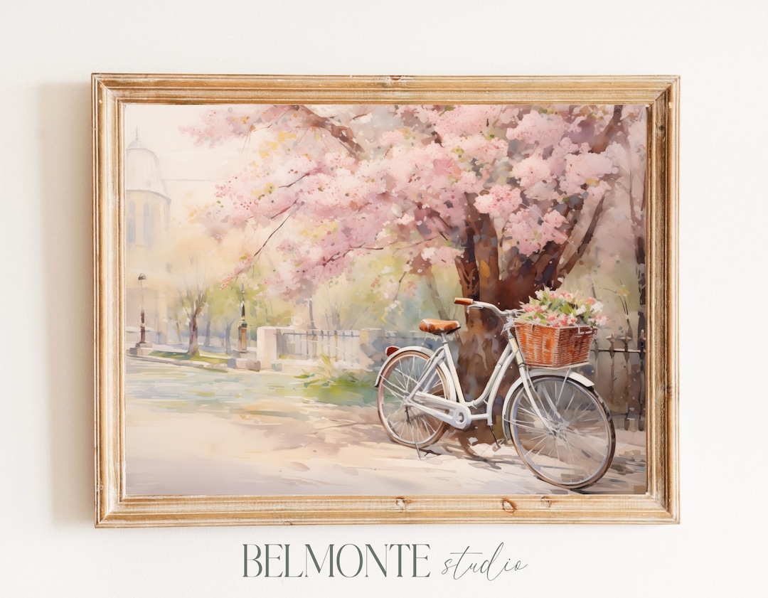 Spring Art Vintage Decor Spring Wall Art Cherry Blossom Print Easter ...