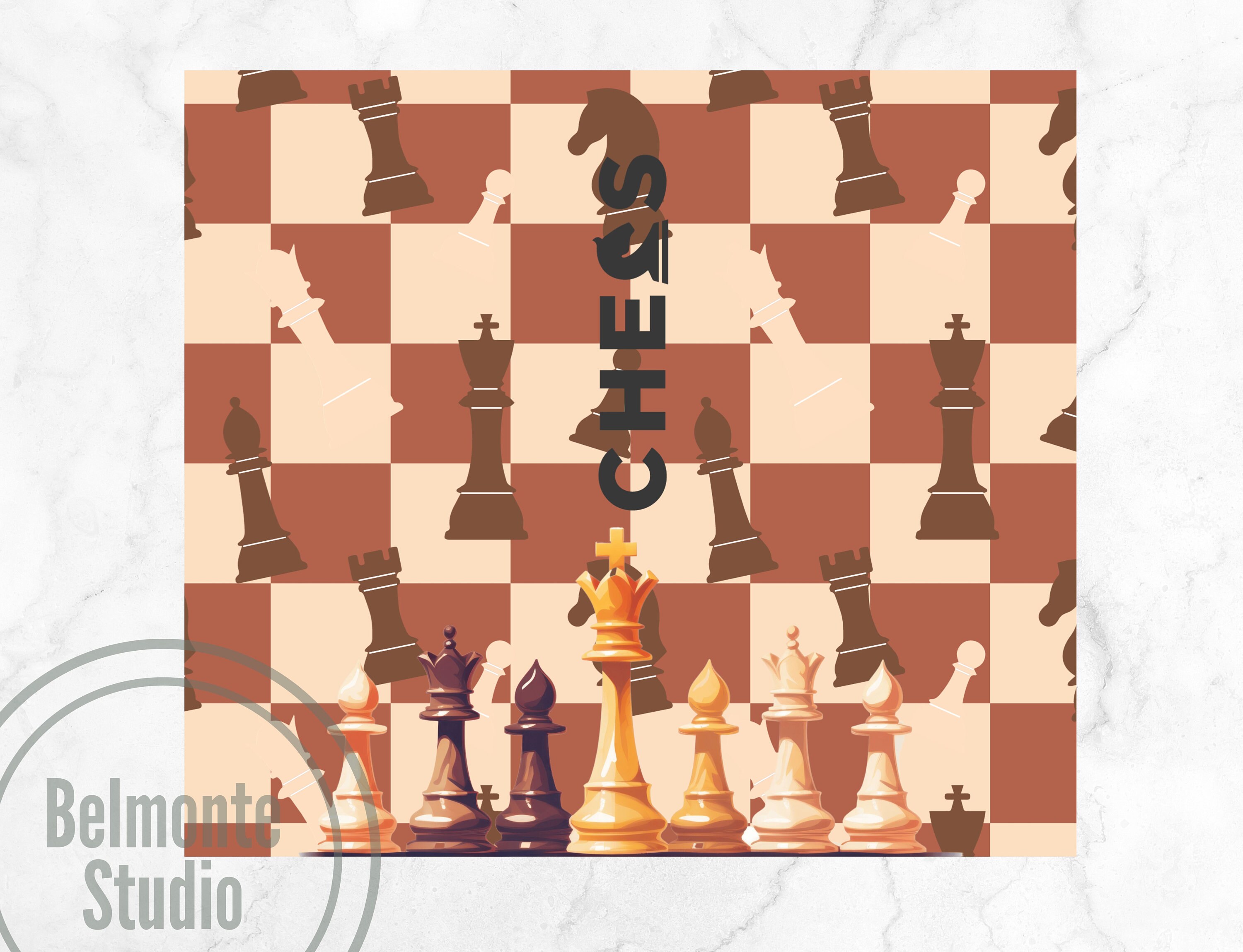 Chess 20 Oz Skinny Tumbler Sublimation Design Digital Download Chess ...