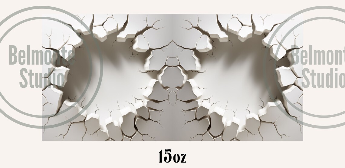 3D Cracked Wall Mug Wrap 11 Oz 15 Mug Sublimation Design Digital ...