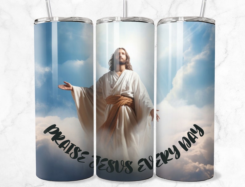 Jesus 20 Oz Skinny Tumbler Sublimation Design Digital Download PNG ...