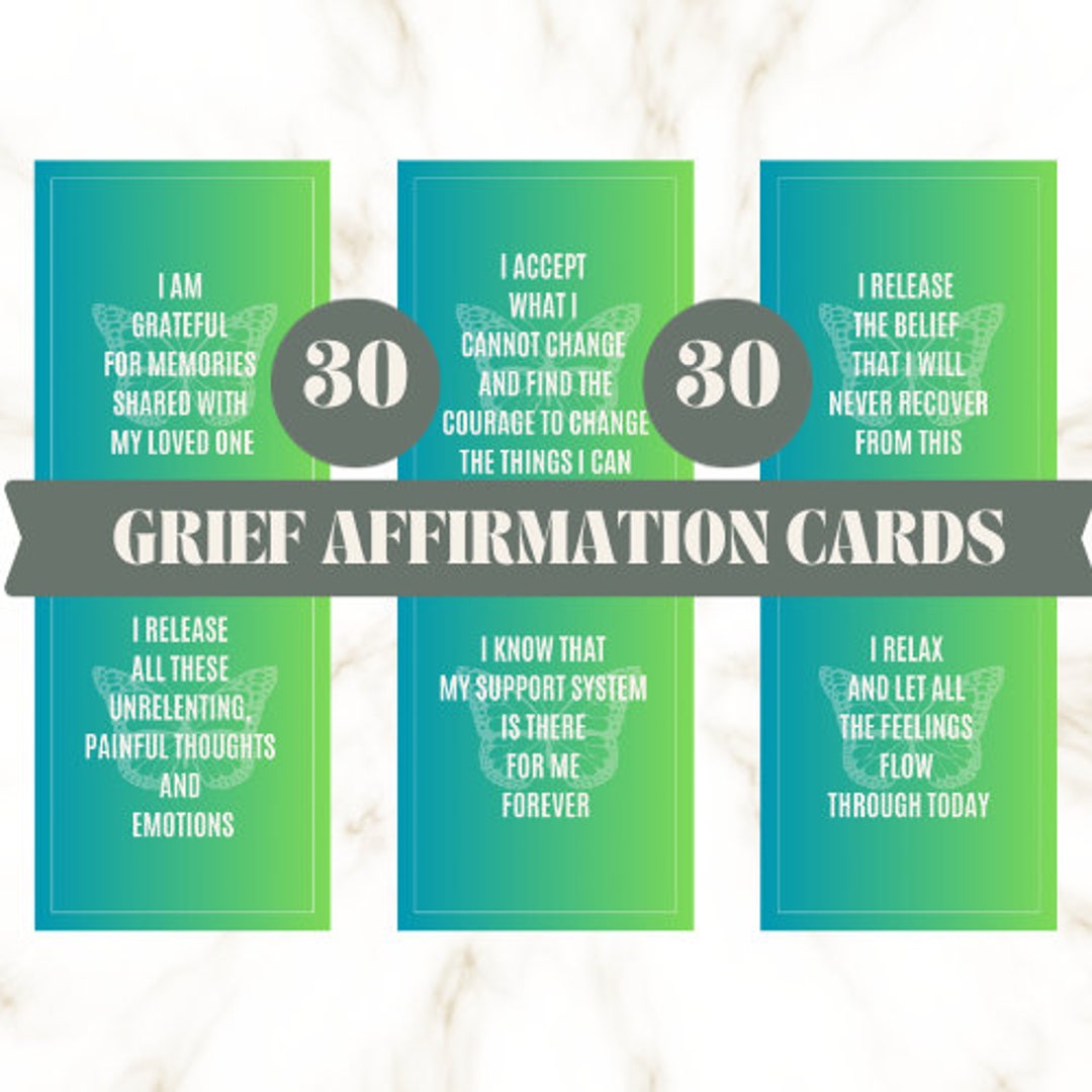 Grief Affirmation Cards Positive Affirmation Cards Grief Cards Self ...
