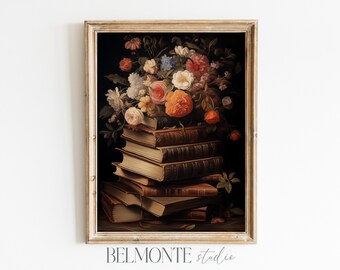 Moody Spring Wall Art Book Print Spring Print Spring Decor Dark ...