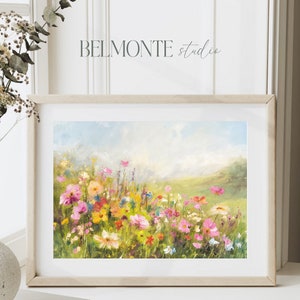 Spring Art Vintage Decor Spring Wall Art Wildflowers Print Easter ...