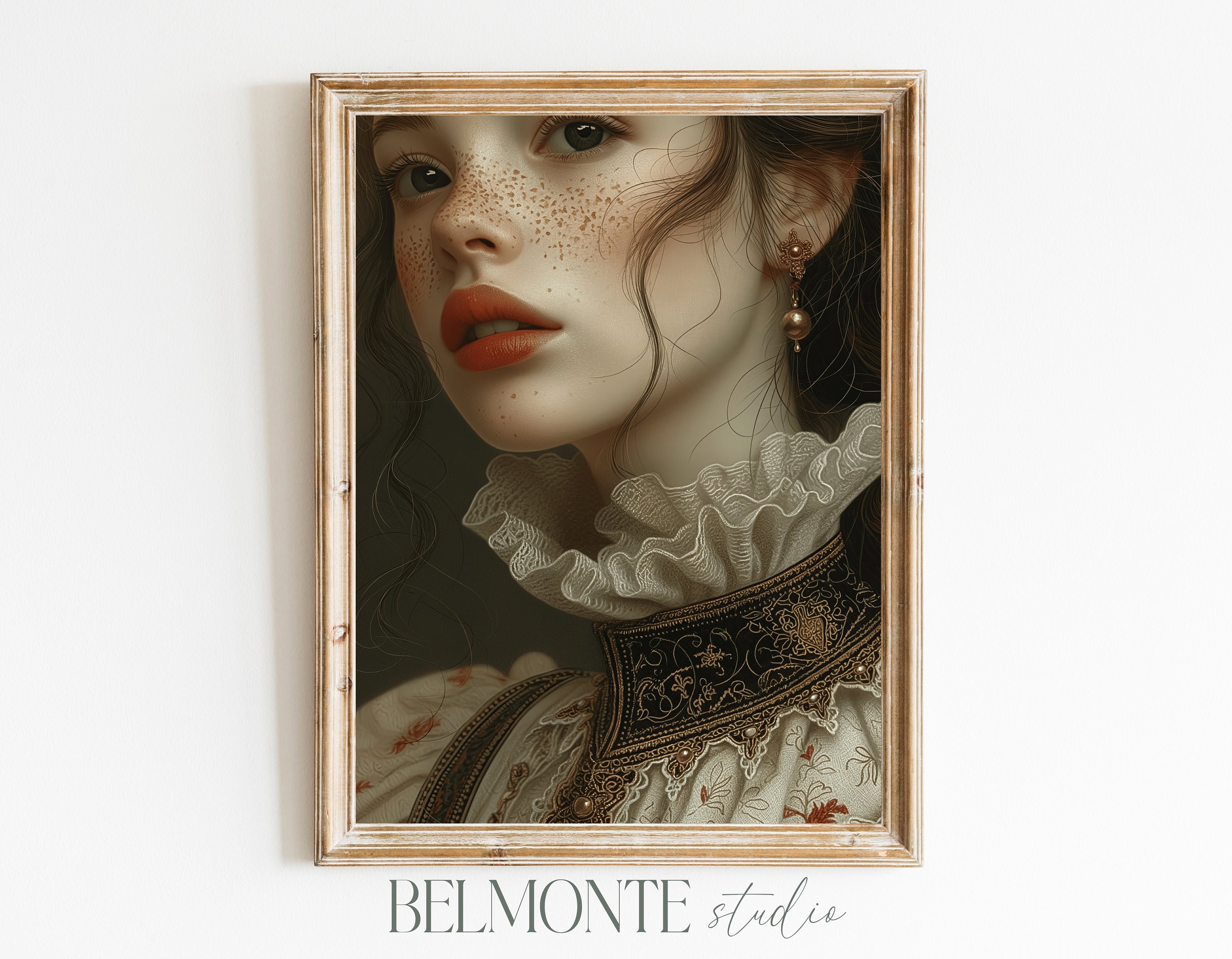 Rococo Wall Art Trendy Vintage Decor Spring Wall Print Victorian Woman ...