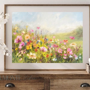 Spring Art Vintage Decor Spring Wall Art Wildflowers Print Easter ...