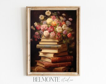 Moody Spring Wall Art Book Print Spring Print Spring Decor Dark ...