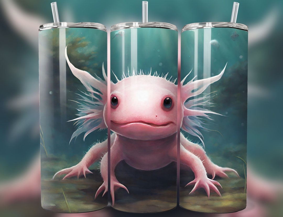 Axolotl 20 Oz Skinny Tumbler Sublimation Design Digital Download PNG ...